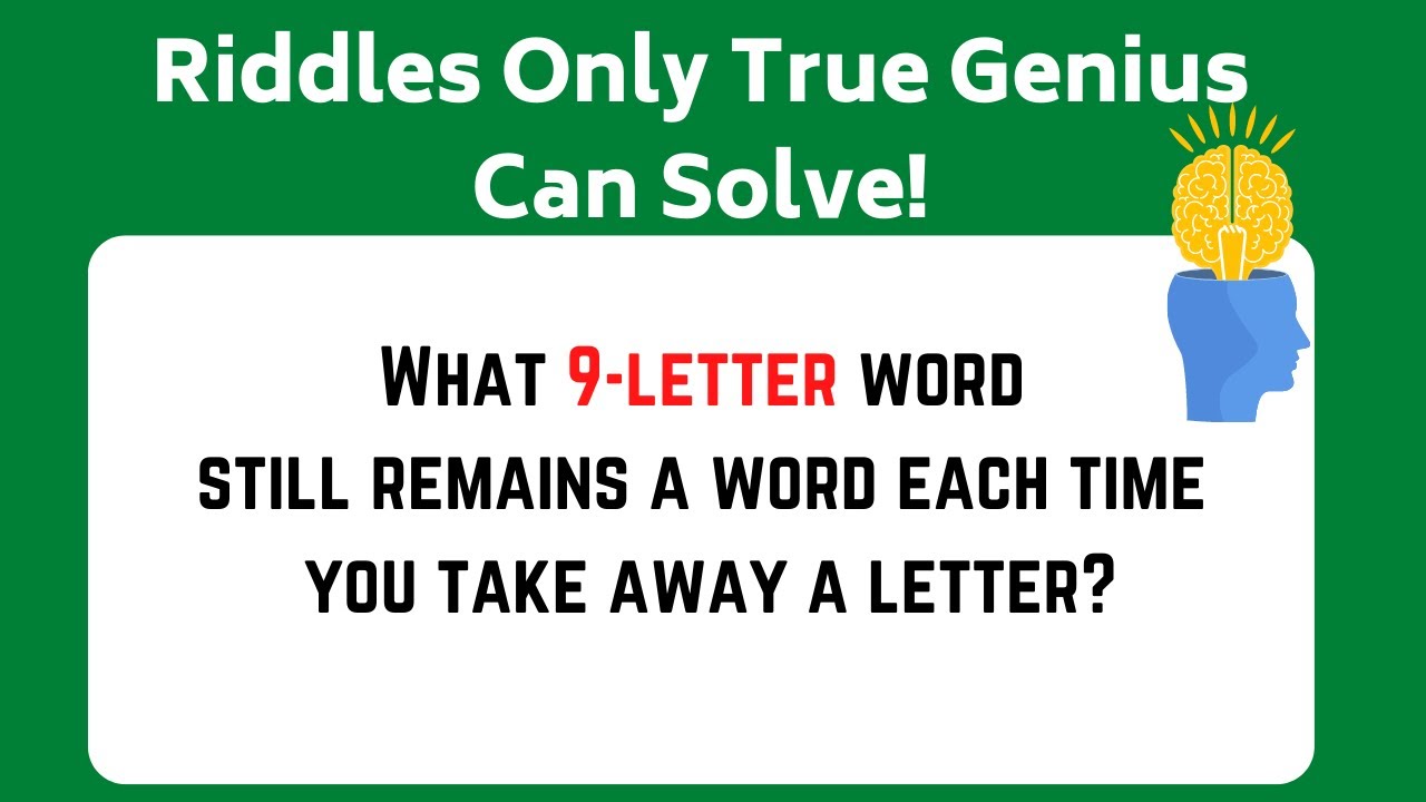 Riddles Only True Genius Can Solve! | Part 4 | improve your memory ...