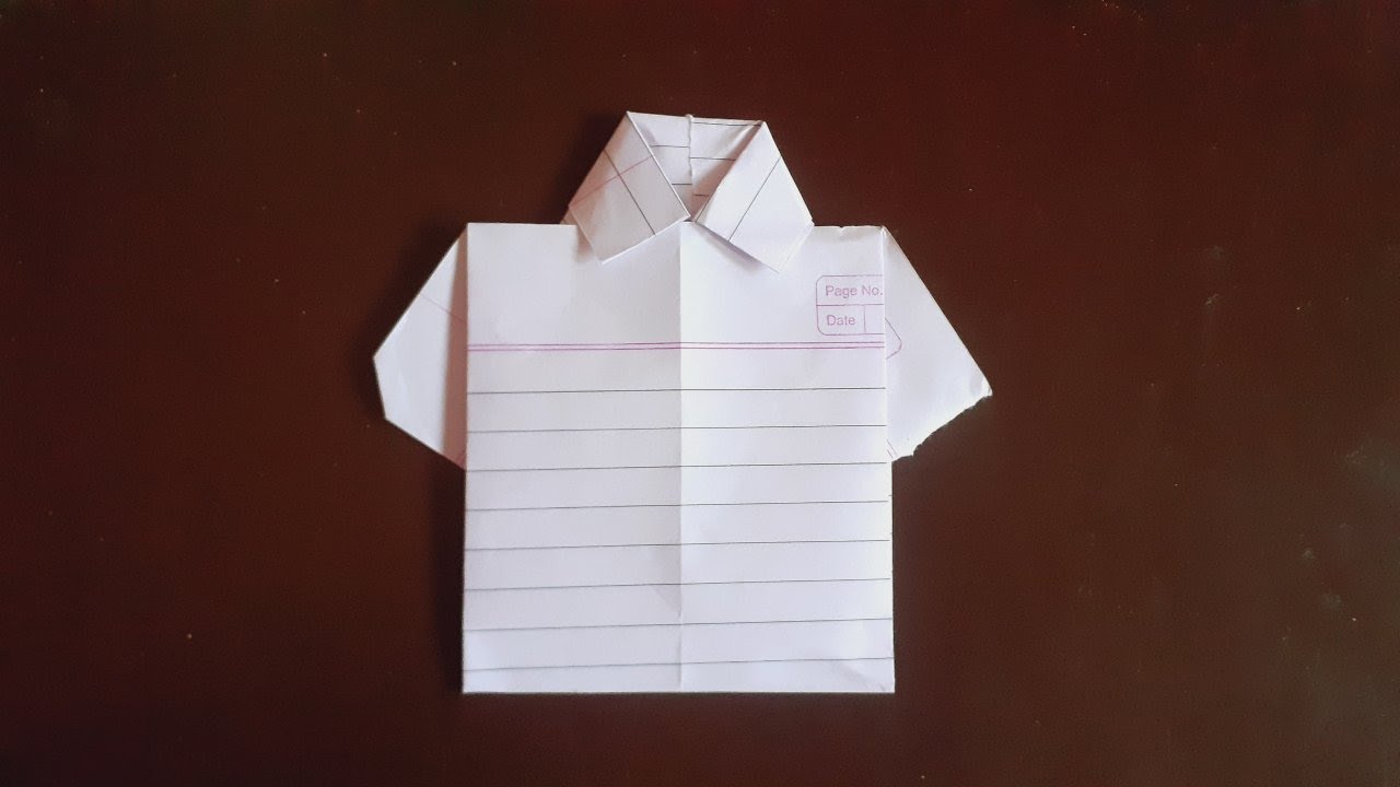 How to make a paper shirt (easy) | Origami paper shirt - YouTube