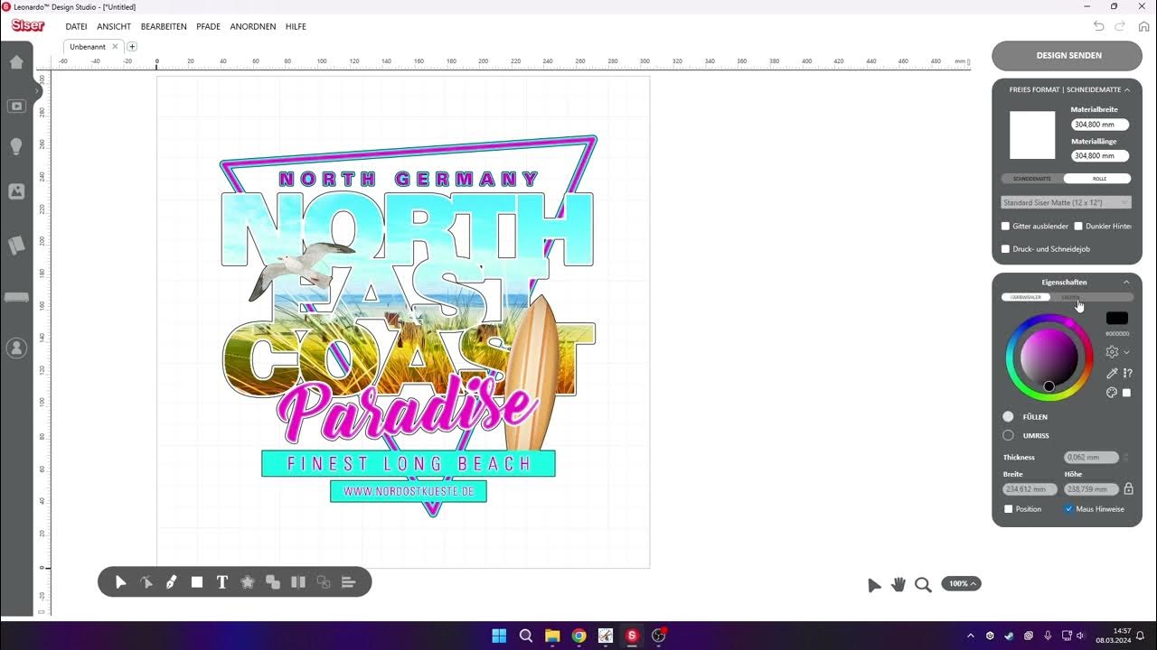 Print & Cut mit Pfaden aus Sure Cuts a Lot im Leonardo Design Studio? (Siser Juliet & Romeo ...