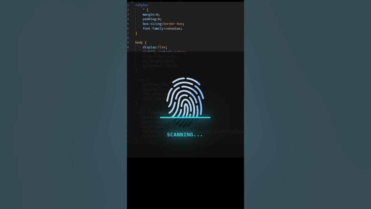 Create Animated Fingerprint Scanner| #html #css #animation - YouTube