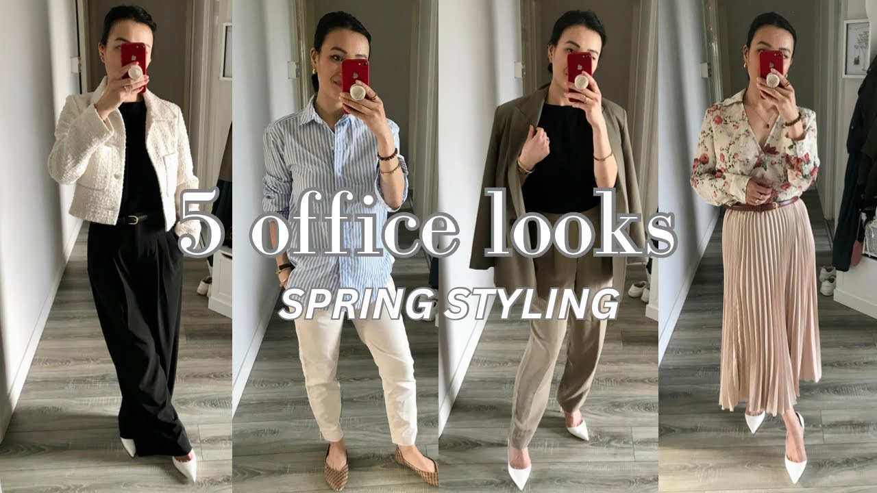 TRANSITIONAL SPRING WORK WEAR | 5 LOOKS FOR AT THE OFFICE | STYLING ...
