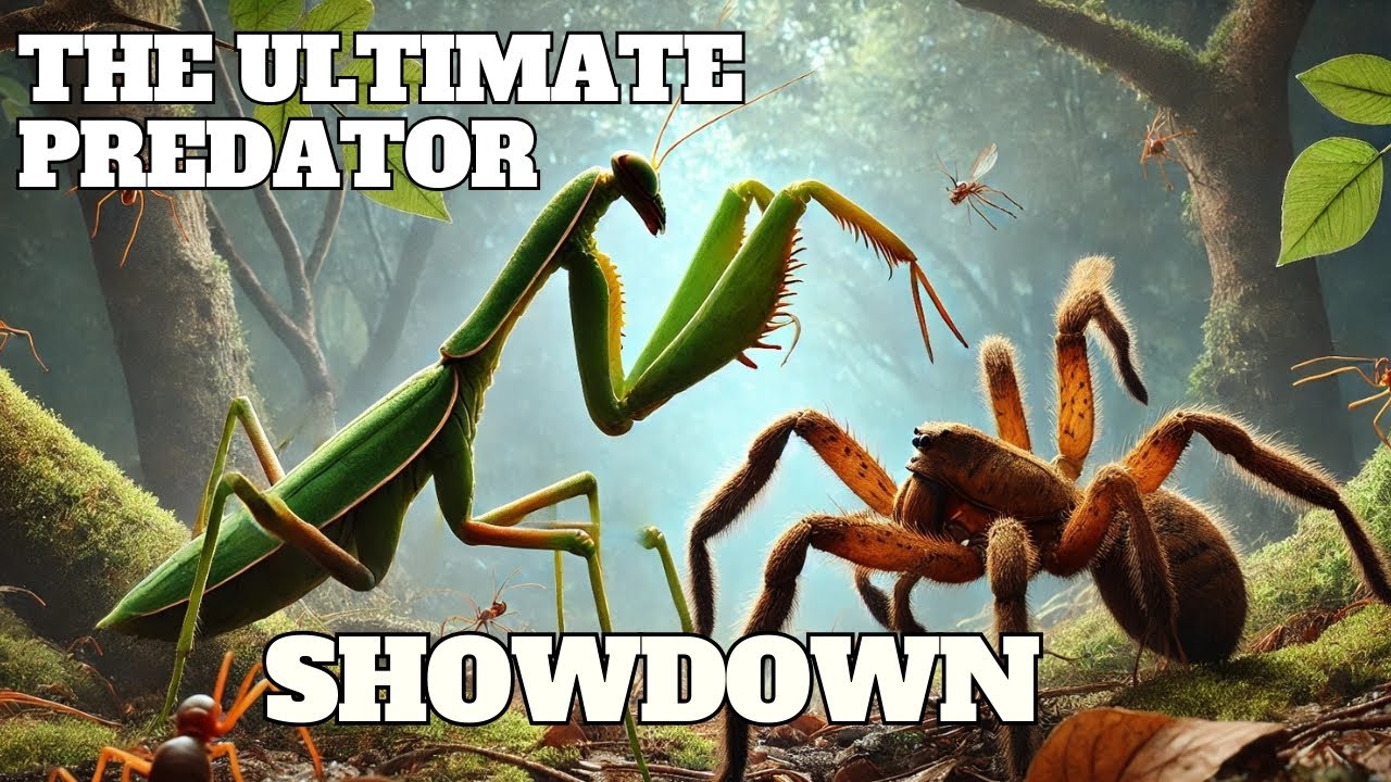 Praying Mantis 🆚 Huntsman Spider: A Duel of Speed and Strategy - YouTube