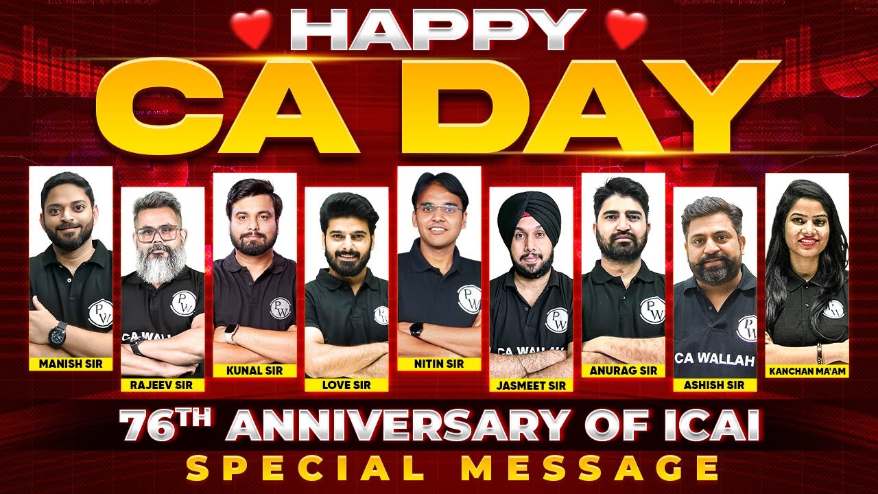 76th Anniversary Of ICAI 🥳 Happy CA Day Future Chartered Accountants ...