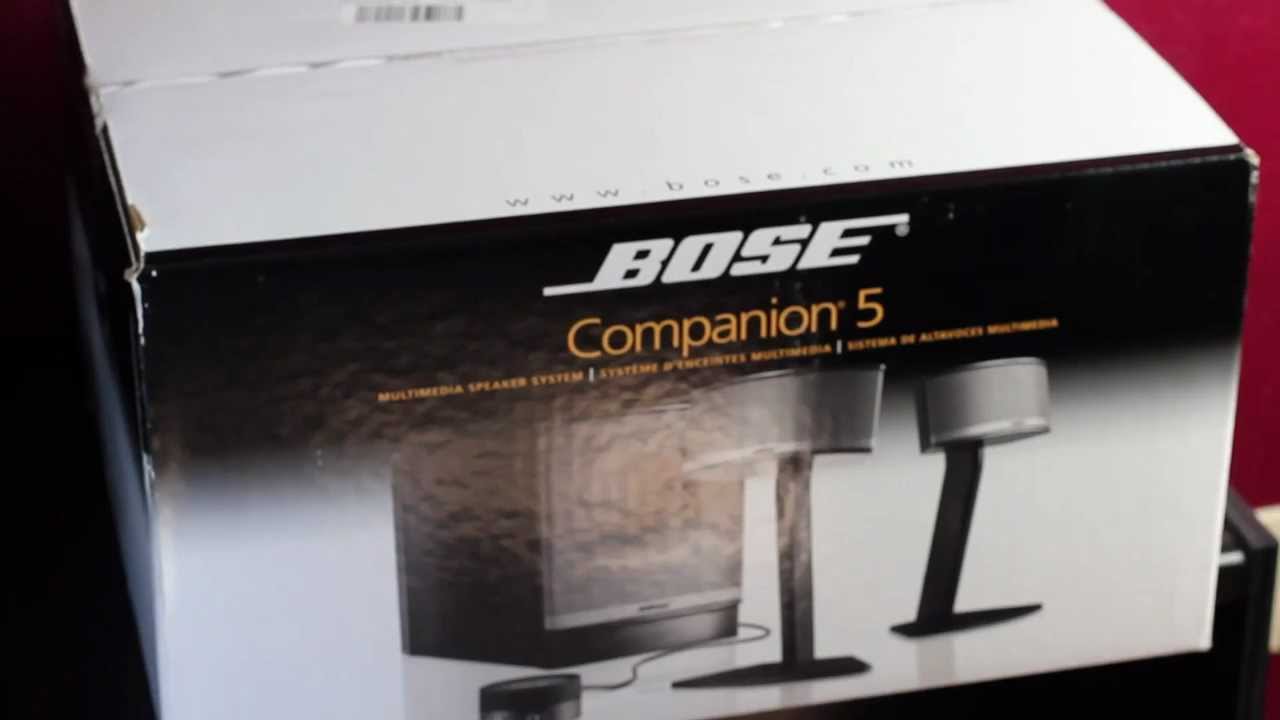 BOSE Companion® 5 Multimedia Speaker System Unboxing - YouTube