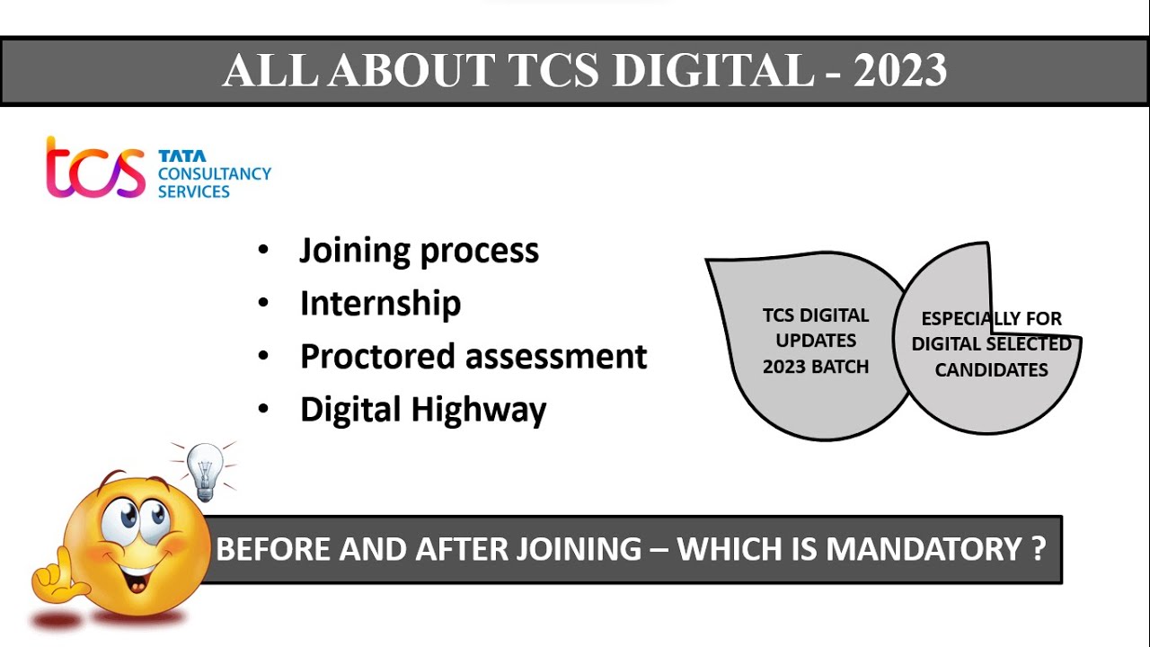 All about TCS digital 2023 | which is mandatory? | before, after ...