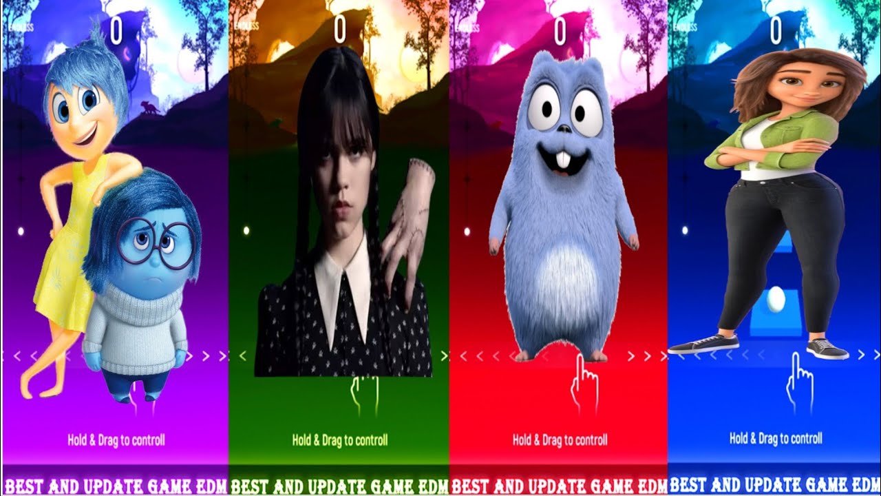 Inside_Out🆚Wednesday Addams🆚Grizzy the Lemmings🆚Luck Apple TV ️Who is ...