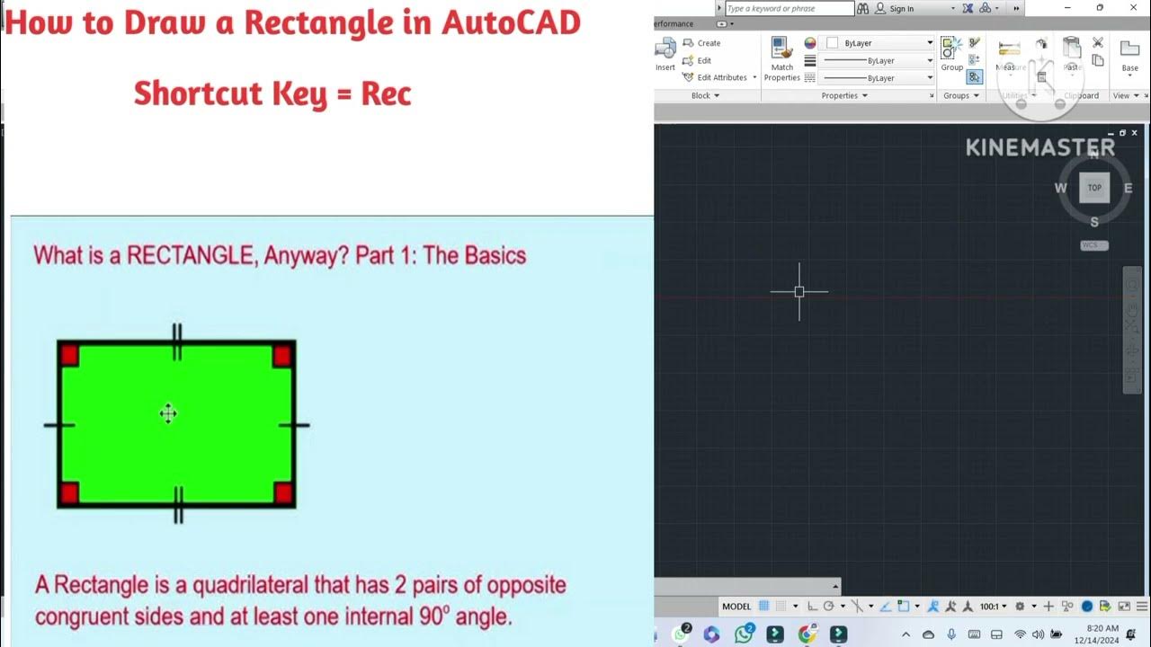 How to draw Rectangle Command in AutoCAD Lecture 4 - YouTube