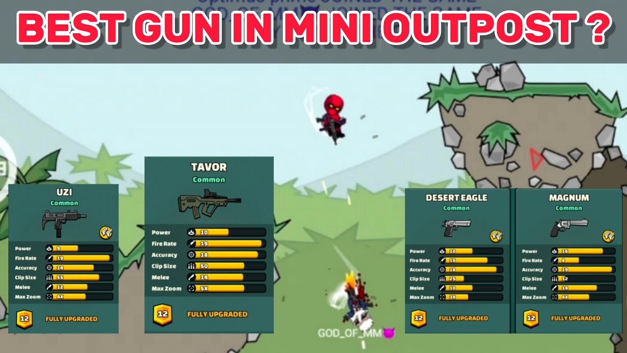 What is The Best Gun For Using in Mini Outpost in Mini Militia - YouTube
