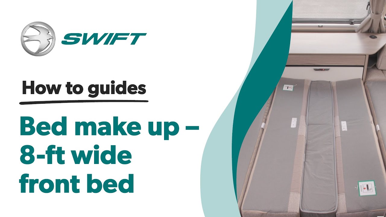 How to set up the front bed in your 8ft-wide Swift Caravan - YouTube