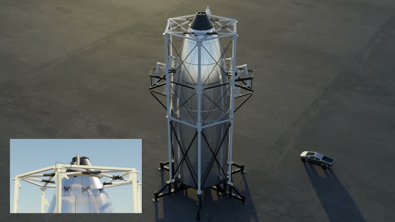 SpaceX, progress of the MaxQ Test Rig for for the Starship nose cone at ...