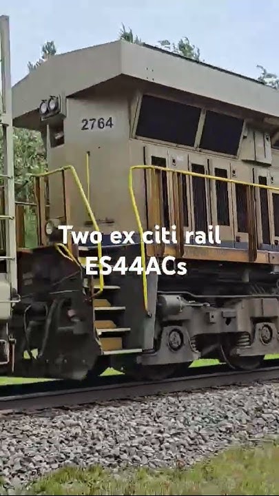 two ex citi rail ES44ACs roll up Bedford Hill into Baynham with potash. - YouTube