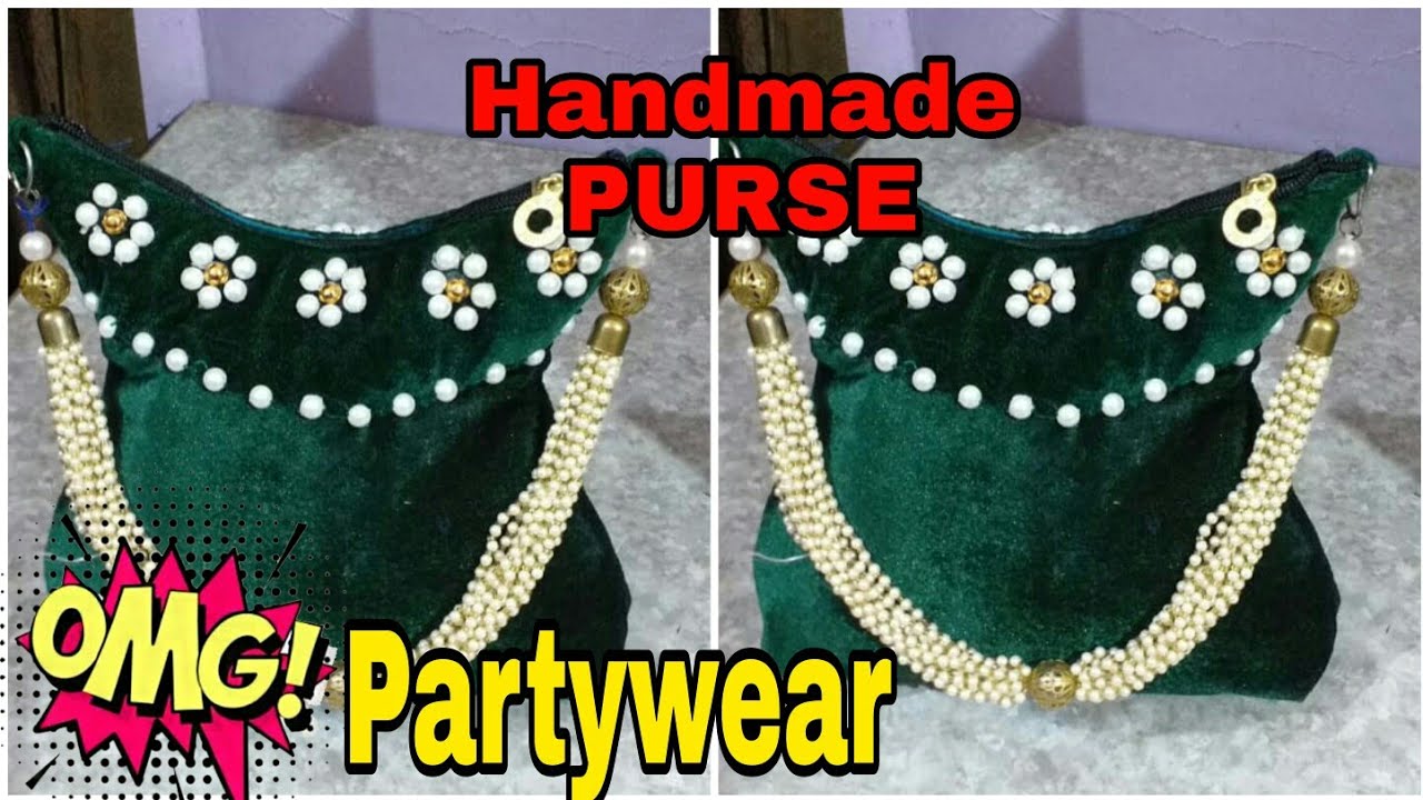 DIY designer partywear purse || How to make beautiful party bag at home ...