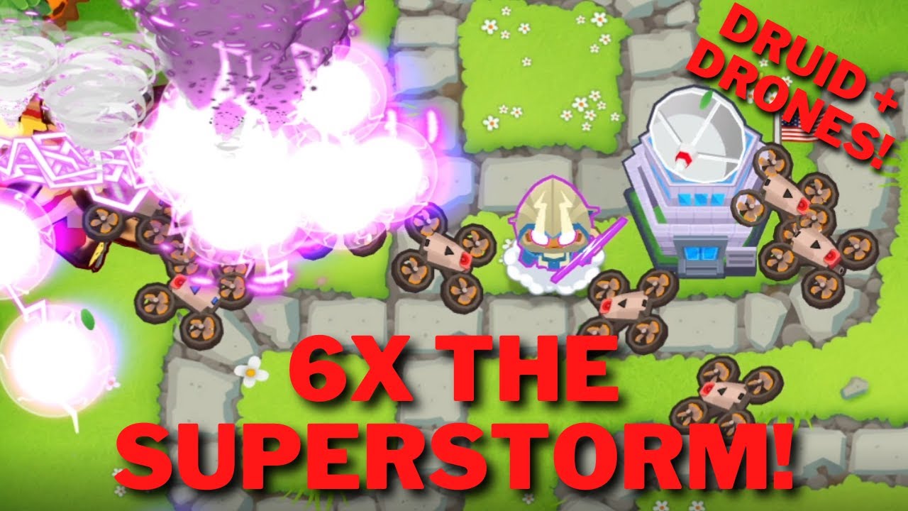 Using the DRUID SUPERSTORM with DRONES! Bloons TD 6 - YouTube