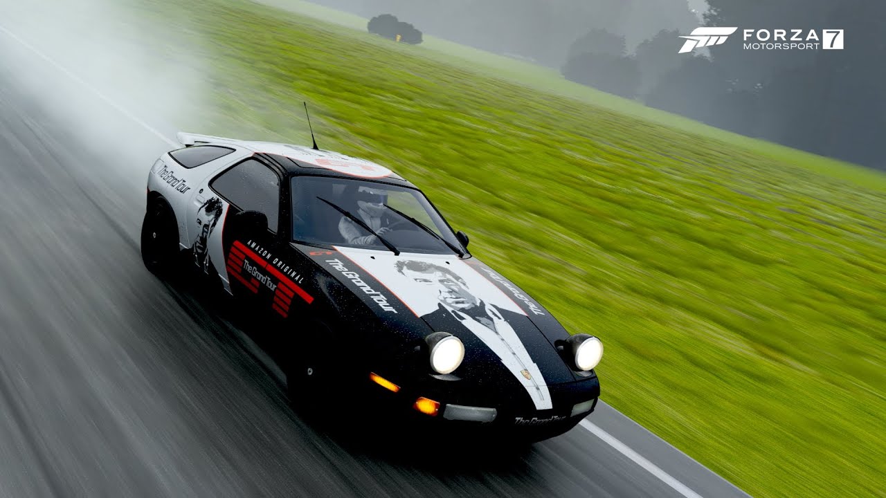 1993 Porsche 928 GTS around the top gear test track with wet lap Forza ...