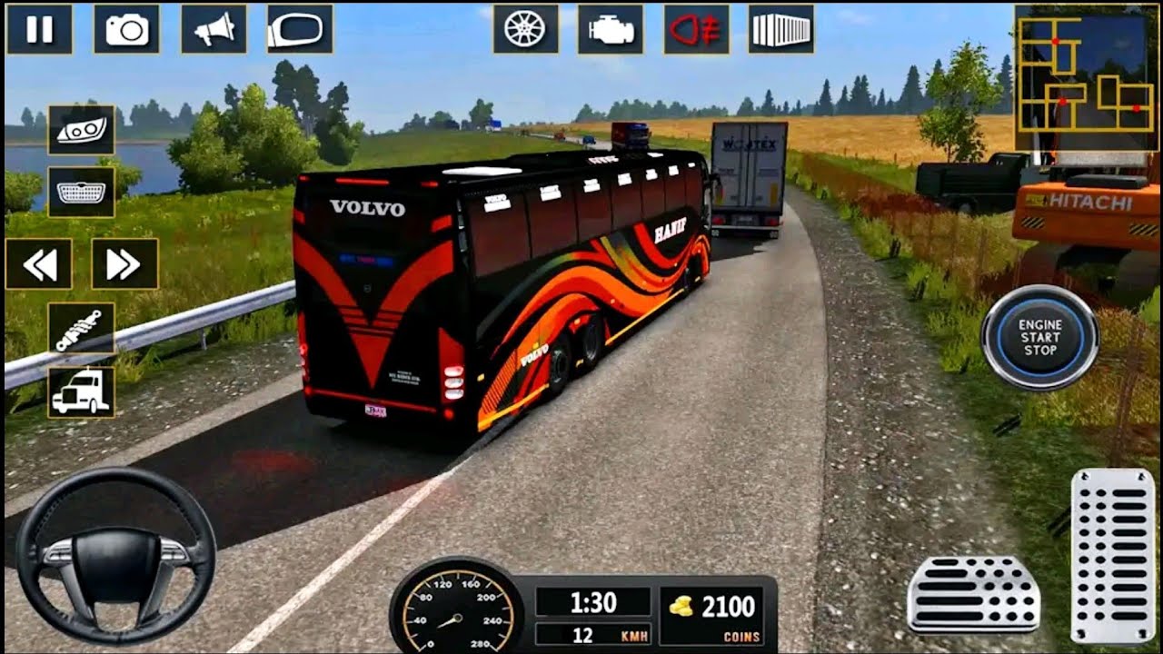 Bus simulator driving in coach bus driving simulator 3d and bus wali ...