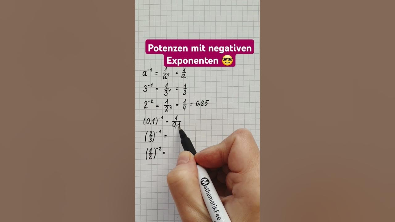 Hast du das gewusst? POTENZEN mit negativen Exponenten berechnen 😲 #mathe #mathematikfee # ...