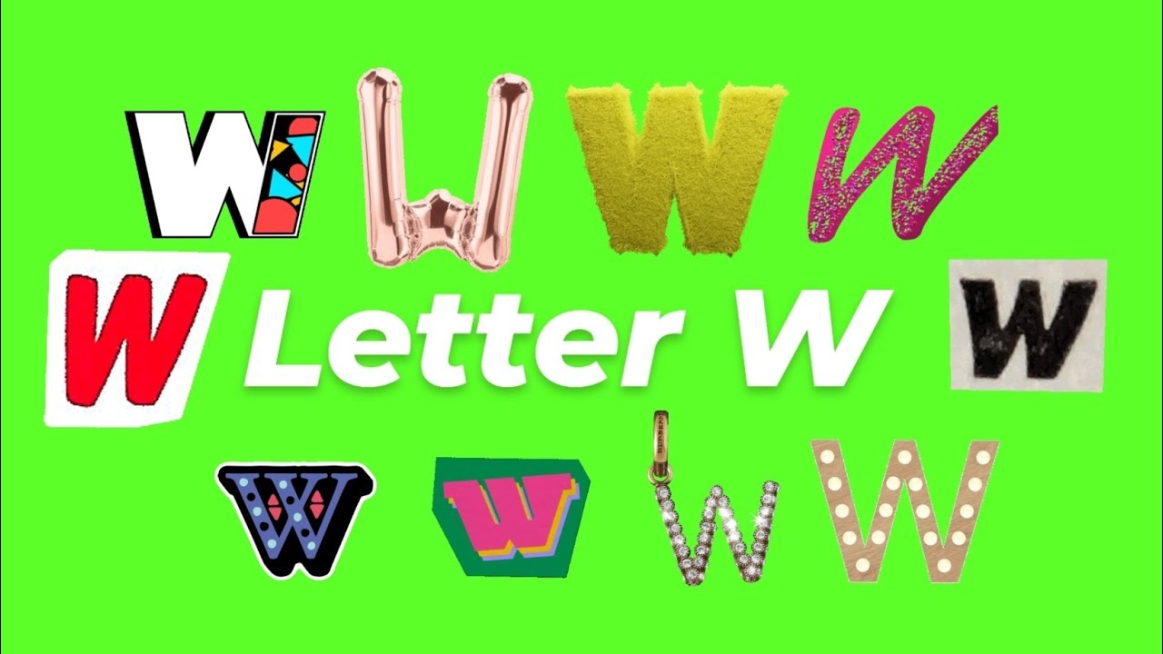Animated Letter W GIF Green Screen Pack (Free Download) - YouTube