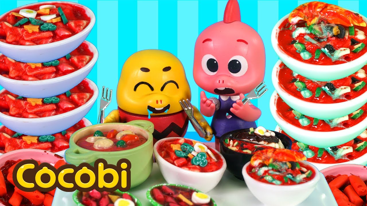 Let's Make Tteokbokki! | Play with Cooking Toys | Cocobi Food Truck ...