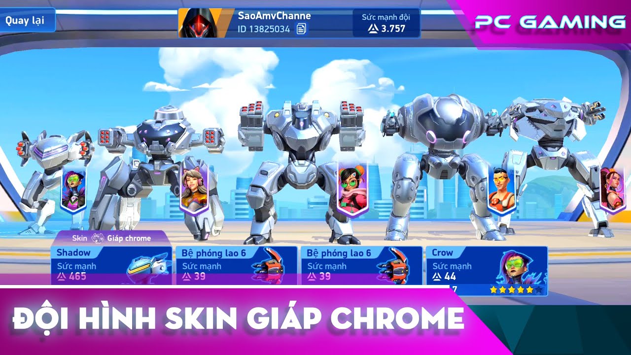 [ Mech Arena VN# 408 ] Đội hình skin Giáp Chrome - YouTube
