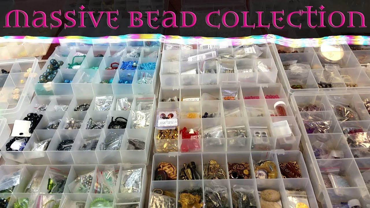 My Massive Bead Collection! So many shiny things! - YouTube