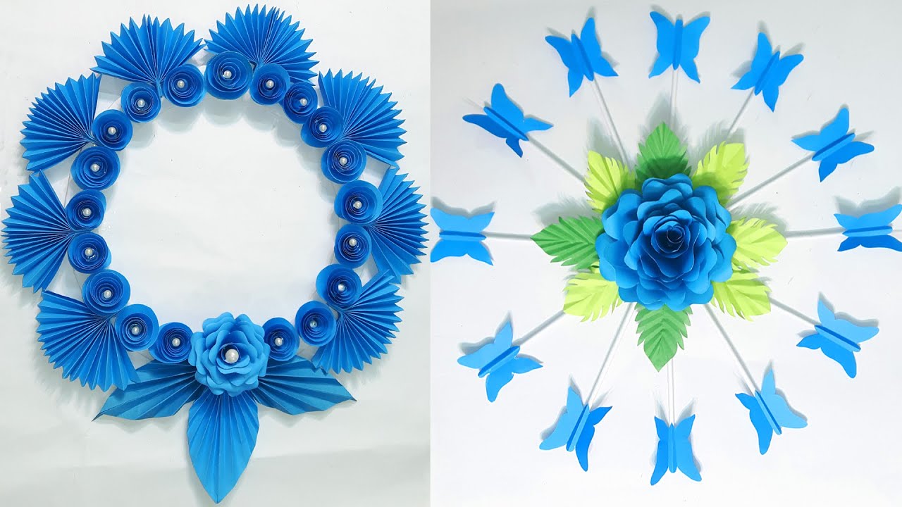 Easy Origami Flower Wallmate Craft/Diy Paper Flowers Wall Art Idea ...