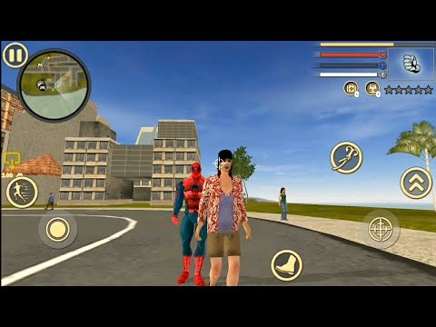 Flying Spiderman Rope Hero Vice Town City Game Video