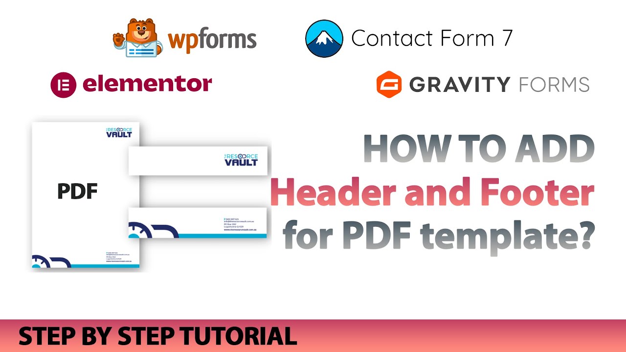 How To Add Header And Footer To Pdf Templates For Gravity Form Wpform Contact Form 7 And