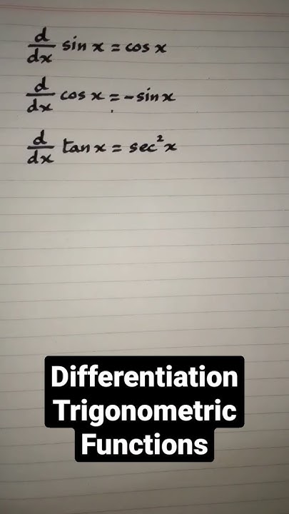 Differentiation of Trigonometric Functions #formula #calculus # ...