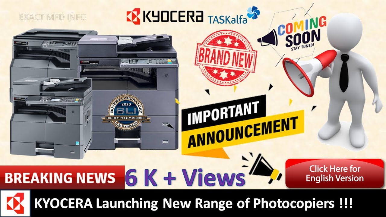 Kyocera's New Launch !!! Kyocera TASKalfa 2020 , 2320 , 2321 | Kyocera ...