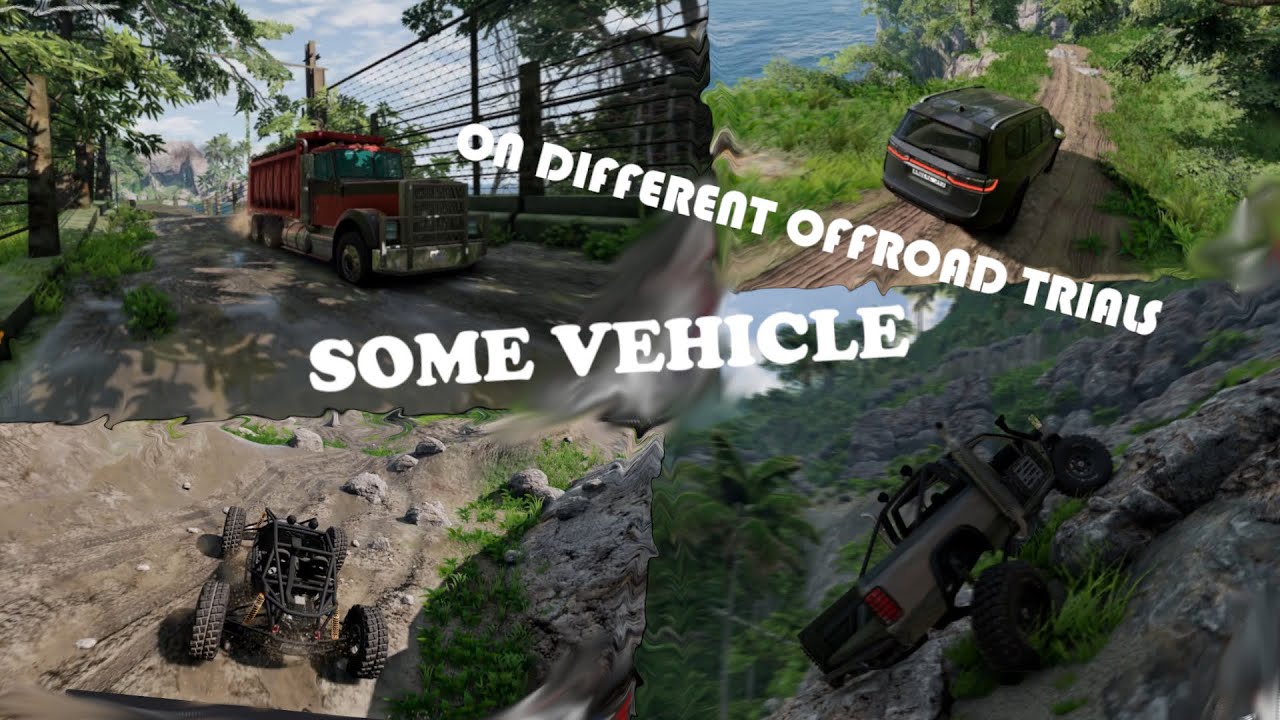 Vehicles on different off-road trials in BeamNG.drive - YouTube