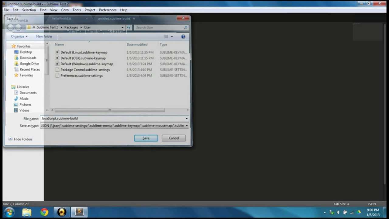 Sublime Text 2 Tutorial - How to create a build system for JavaScript ...