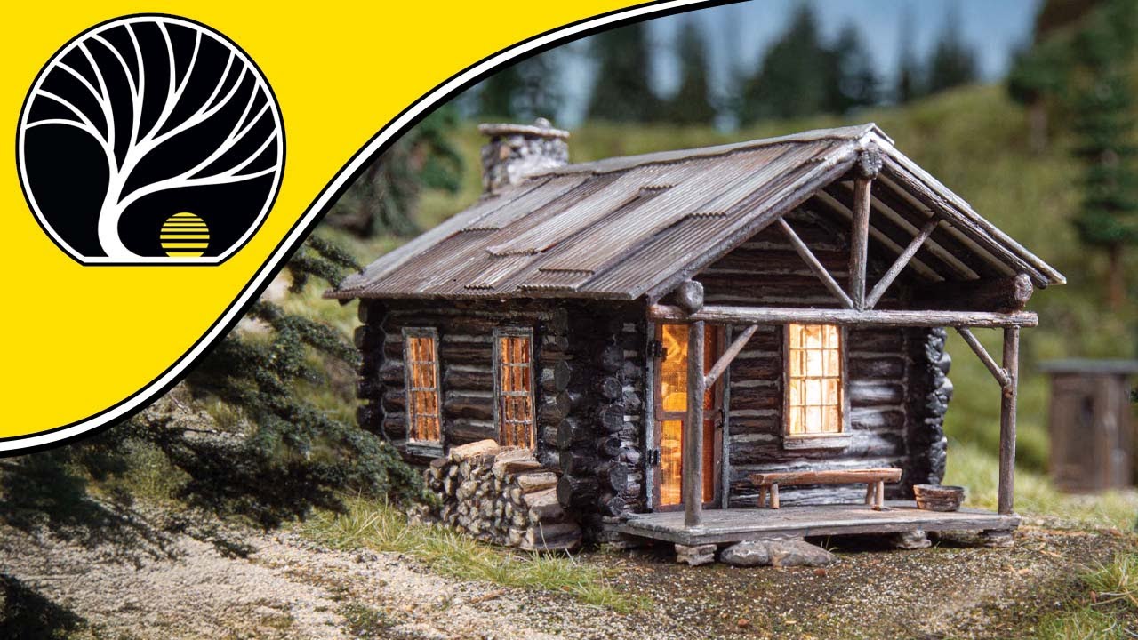 Ho Scale Log Cabin Wilderness Woodland Scenics HO Scale Buildings