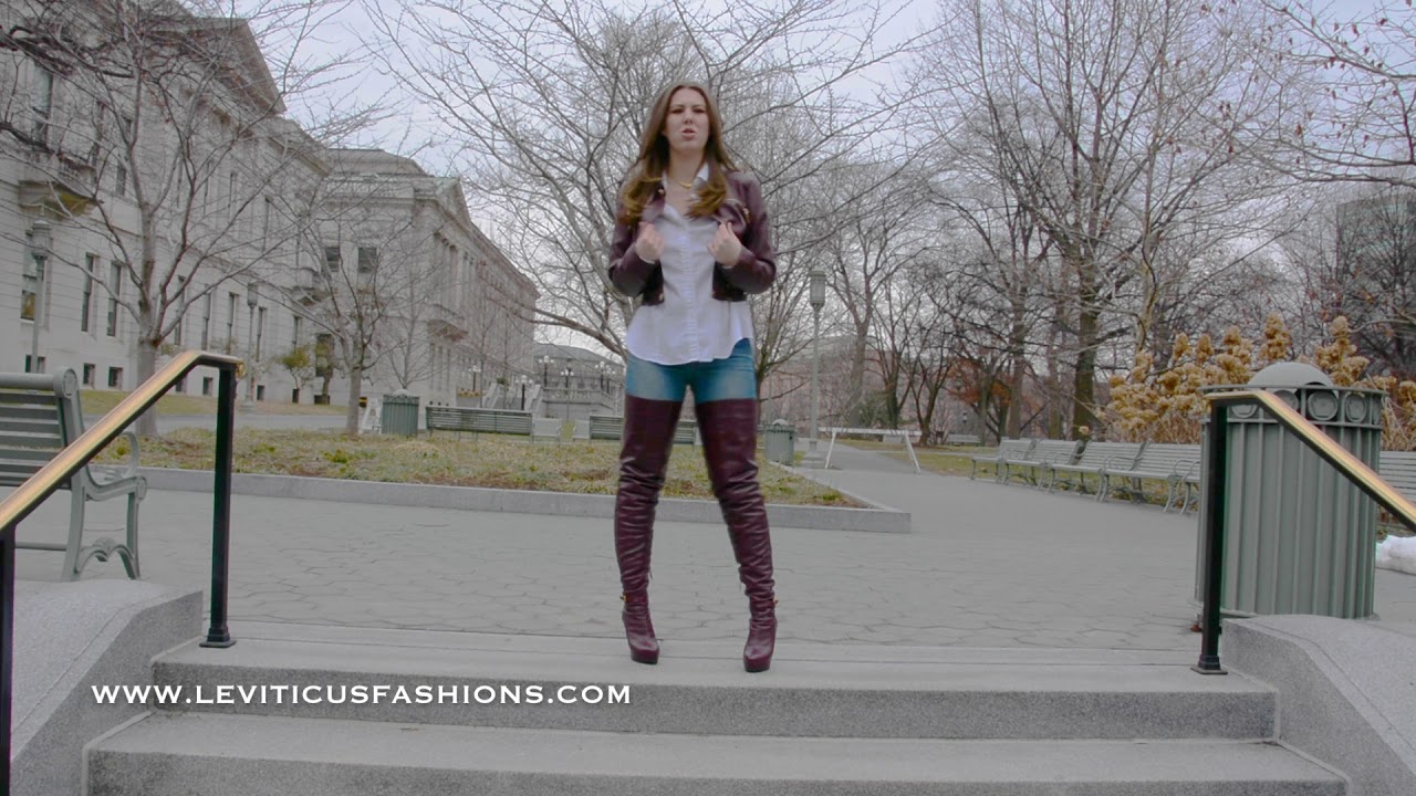 KRISTINA'S PHOTOSHOOT IN BORDEAUX THIGH BOOTS AT HARRISBURG - YouTube