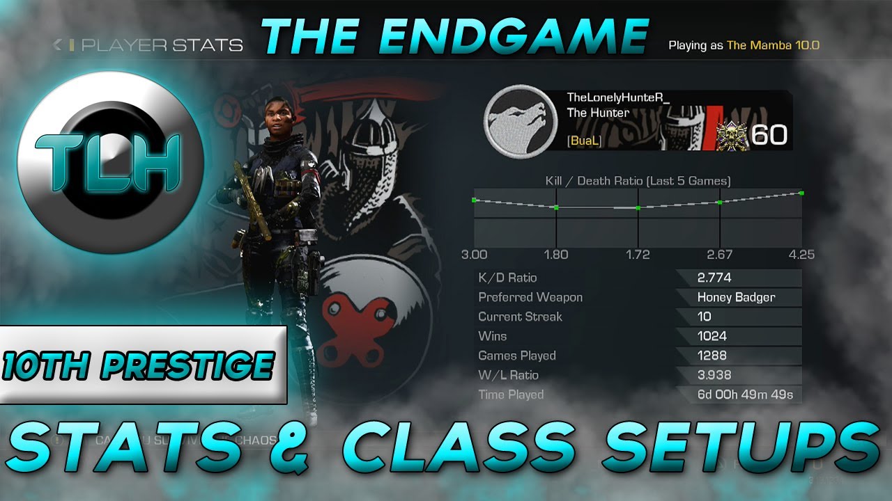 CoD Ghosts : 10th Prestige Stats & Class Setups | The EndGame - YouTube