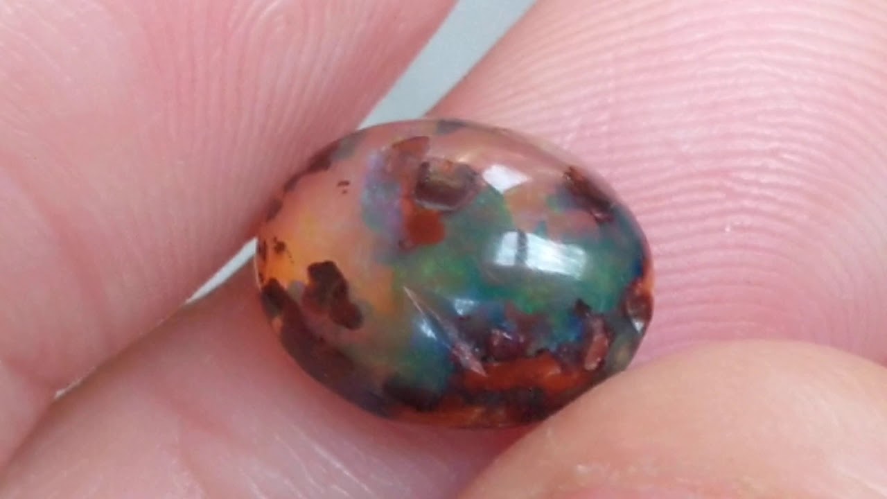 2.34ct Mexican "Cantera" Opal with Rhyolite Matrix - YouTube