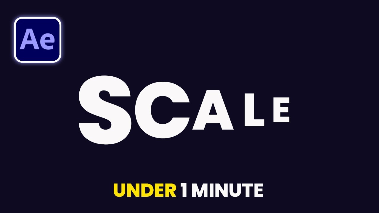 Scale Text Animation in After Effects | Text Animation Tutorial - YouTube