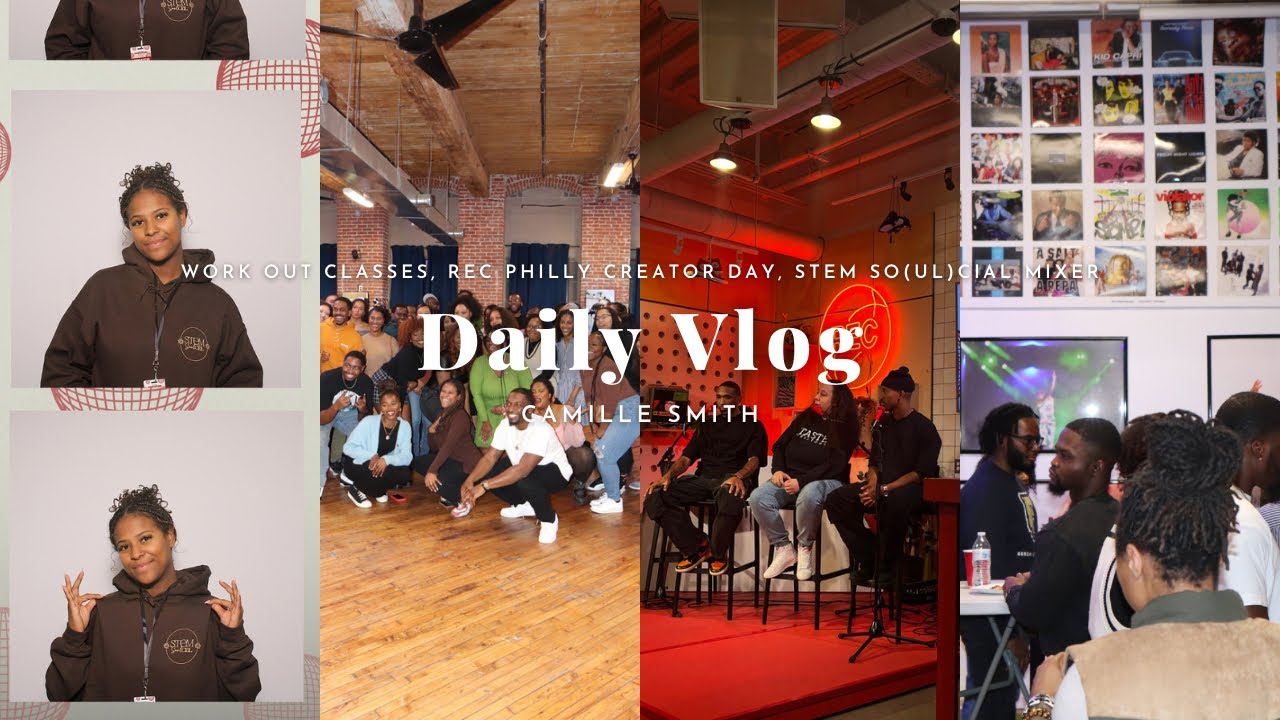VLOG: REC Philly Creator Day, STEM So(ul)cial Mixer, solidcore, first rumble class - YouTube