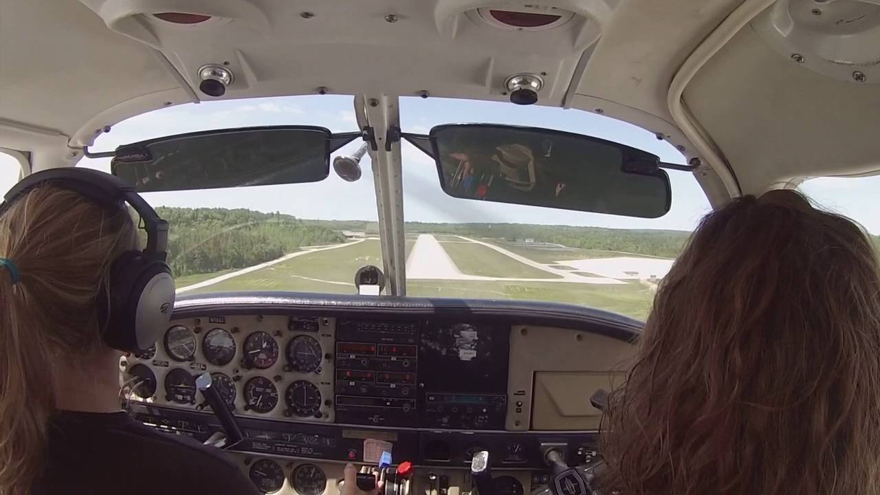 Landing at St Ignace airport, MI - YouTube