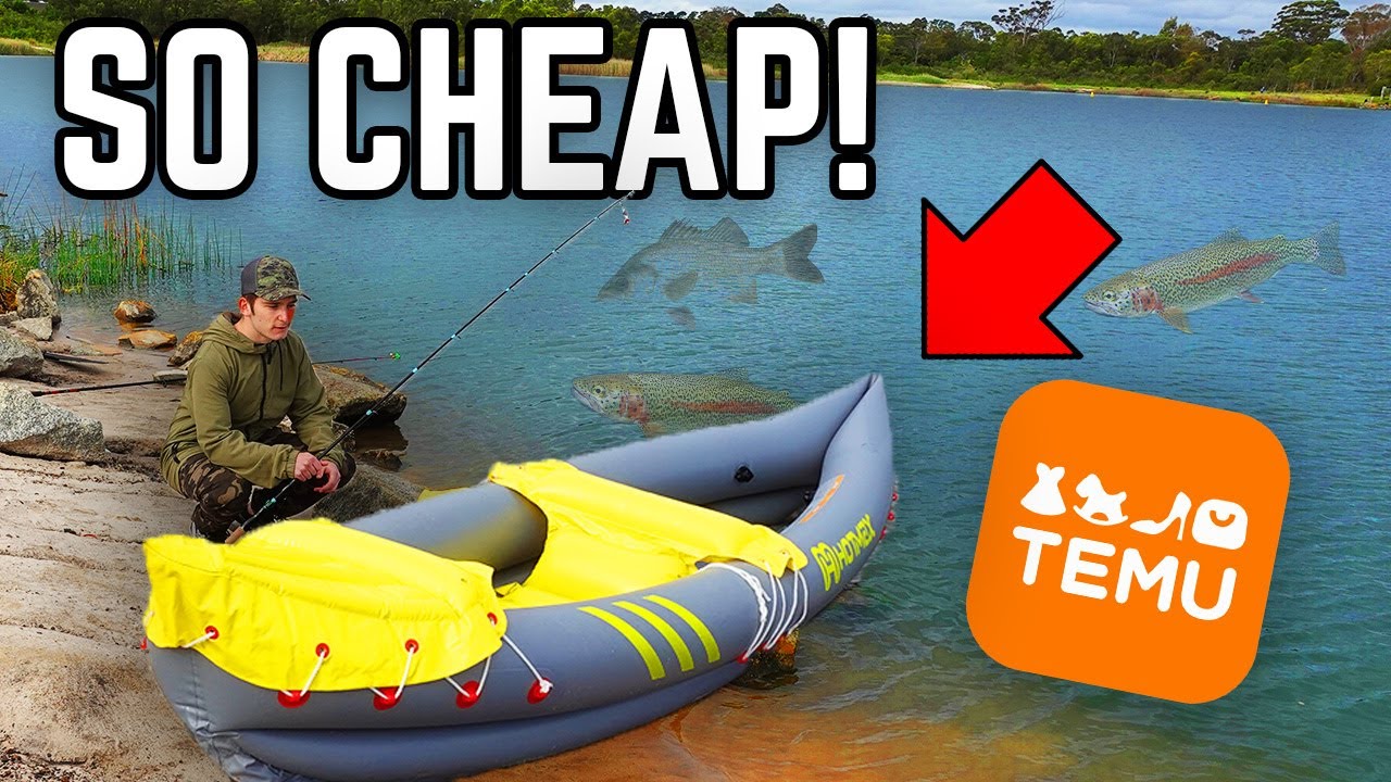 I Fished off a $50 Kayak from TEMU! (Crazy Fishing Session!) - YouTube