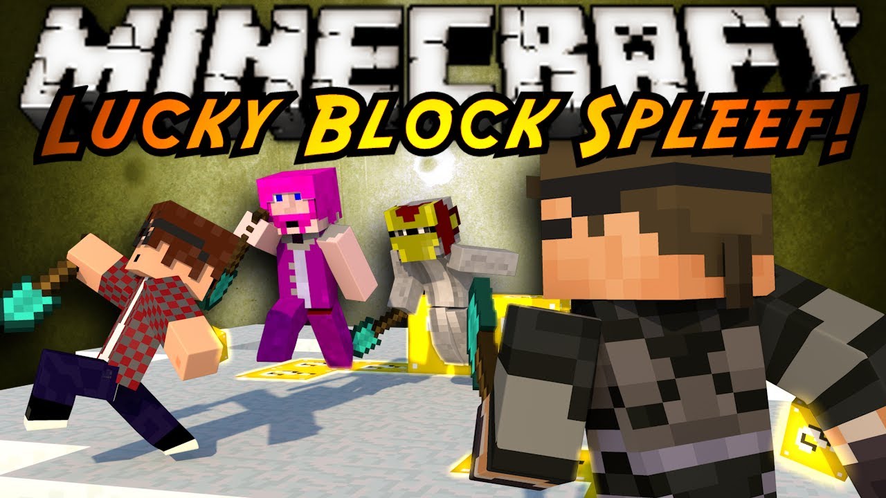 Minecraft: LUCKY BLOCK SPLEEF! - YouTube
