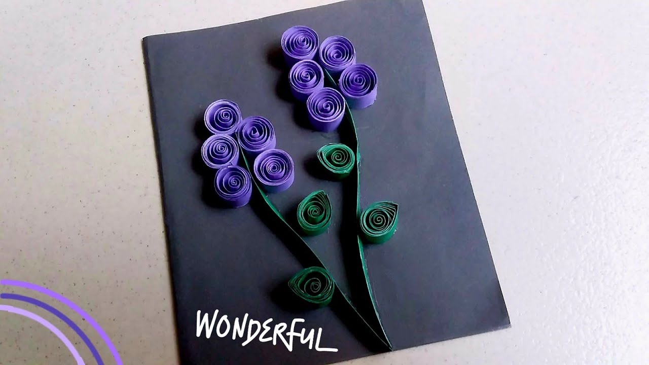 Join Me in Crafting Stunning Quilled Lavender Flowers! - YouTube