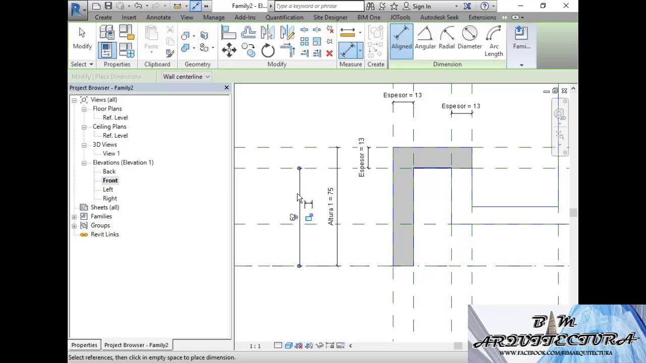 Generación de Familia Parametrica Revit Cajillo - YouTube