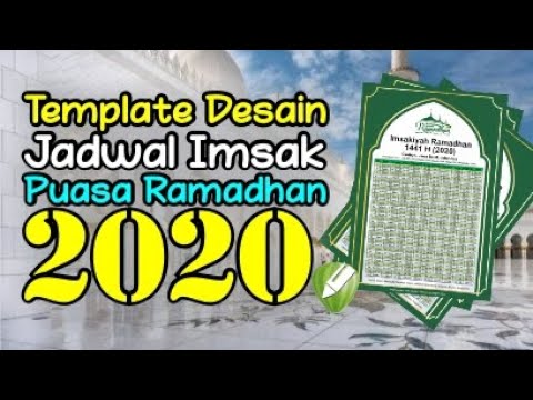 Template Desain Jadwal Imsak 2020 - YouTube