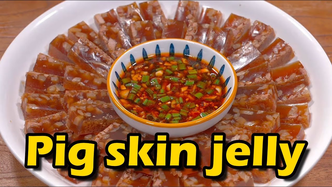Pig skin jelly | Cooking videos | Cook food | #cooking #jelly # ...