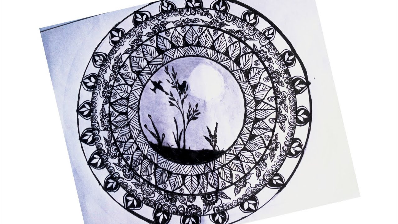 simple drawings/easy drawings/how to draw a mandala drawings - YouTube