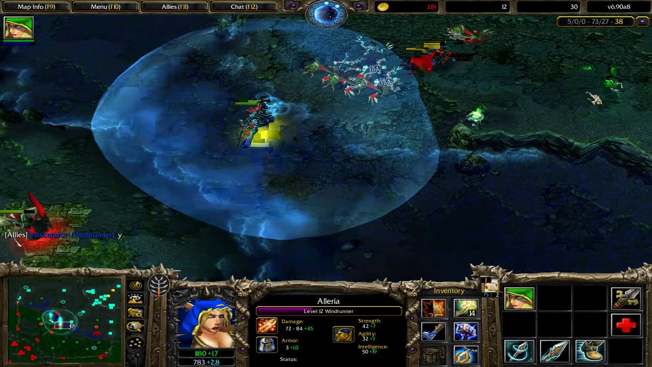 Dota 1 - Windrunner game play + late game - YouTube