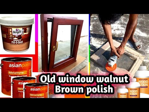 Walnut Brown wood polish //How to polish wooden window - YouTube
