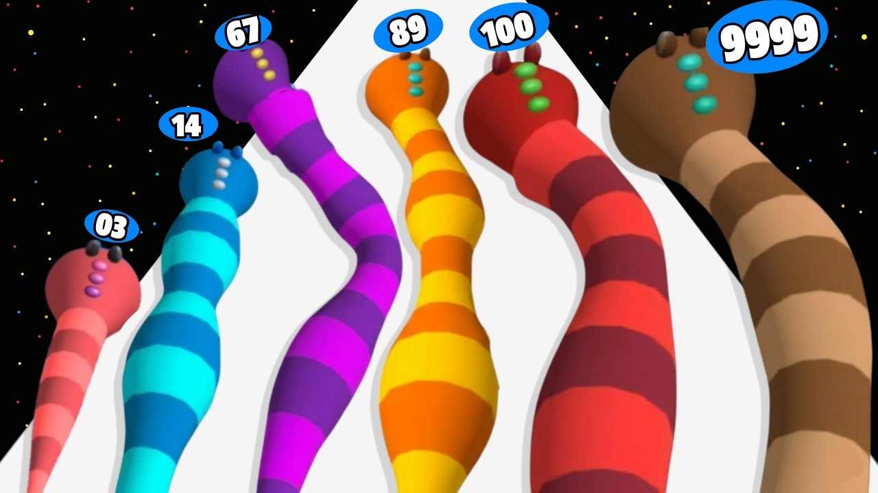 Worm Race Boss Fight - Level Up Worm Max Level Gameplay (Snake Race ...