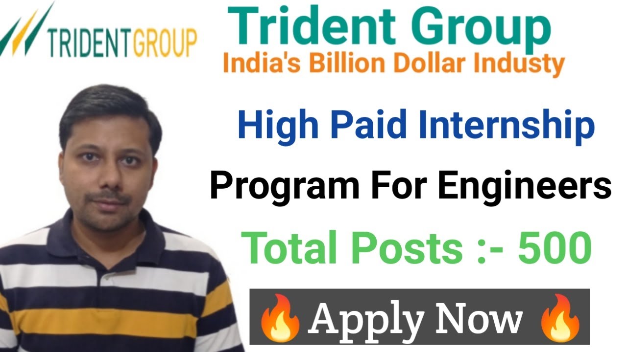 Trident High Paid Internship Program 2022 I Mechanical Jobs I ...