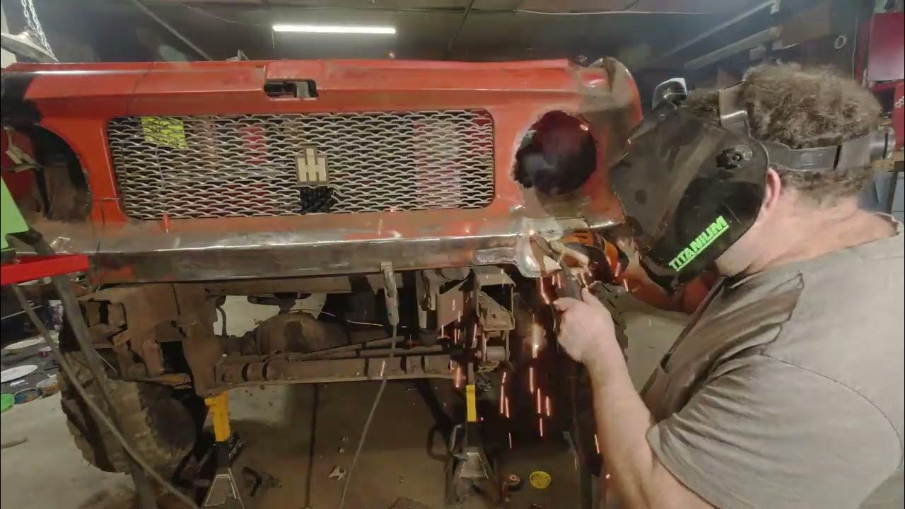 International Scout front end rust repair. - YouTube